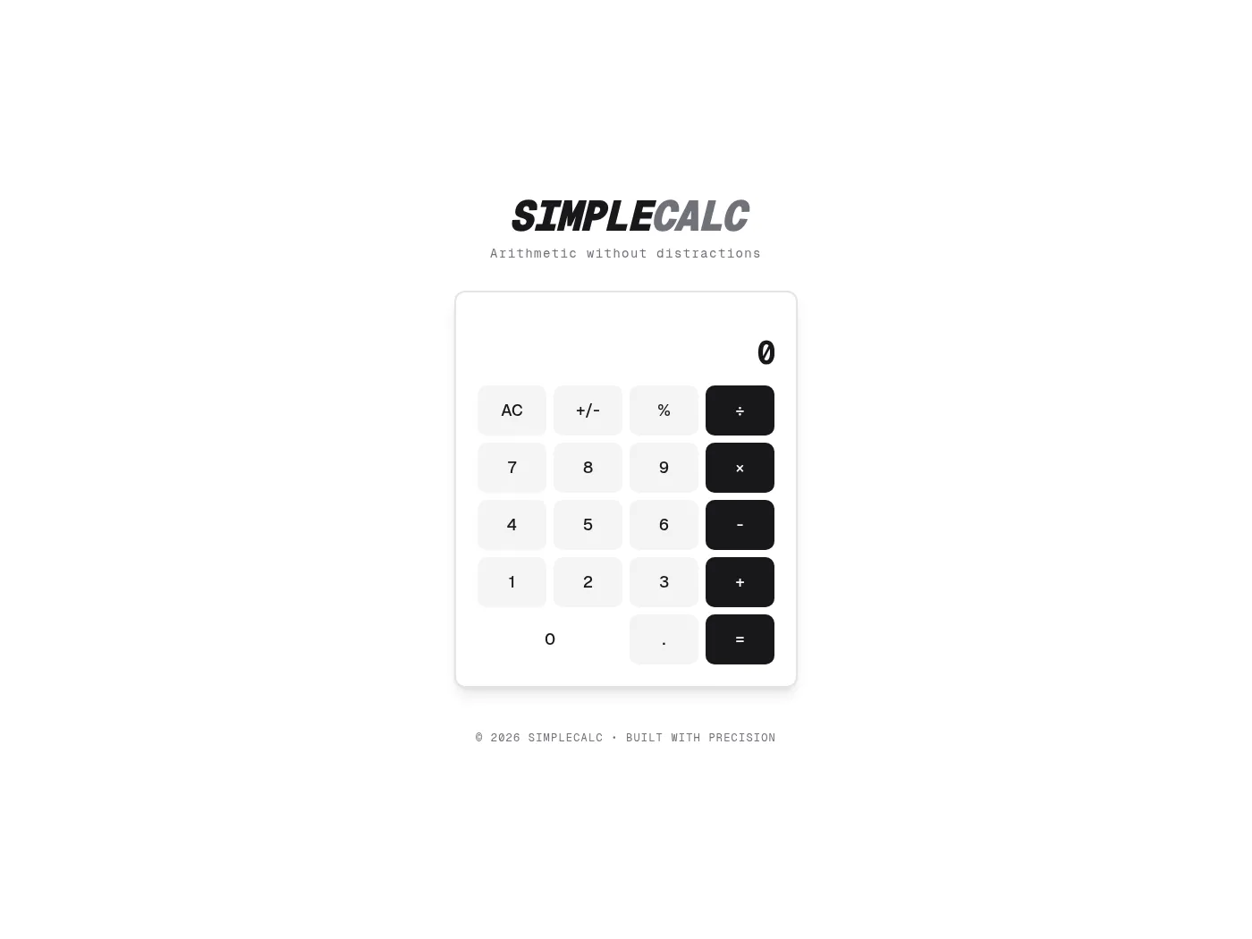 SimpleCalc