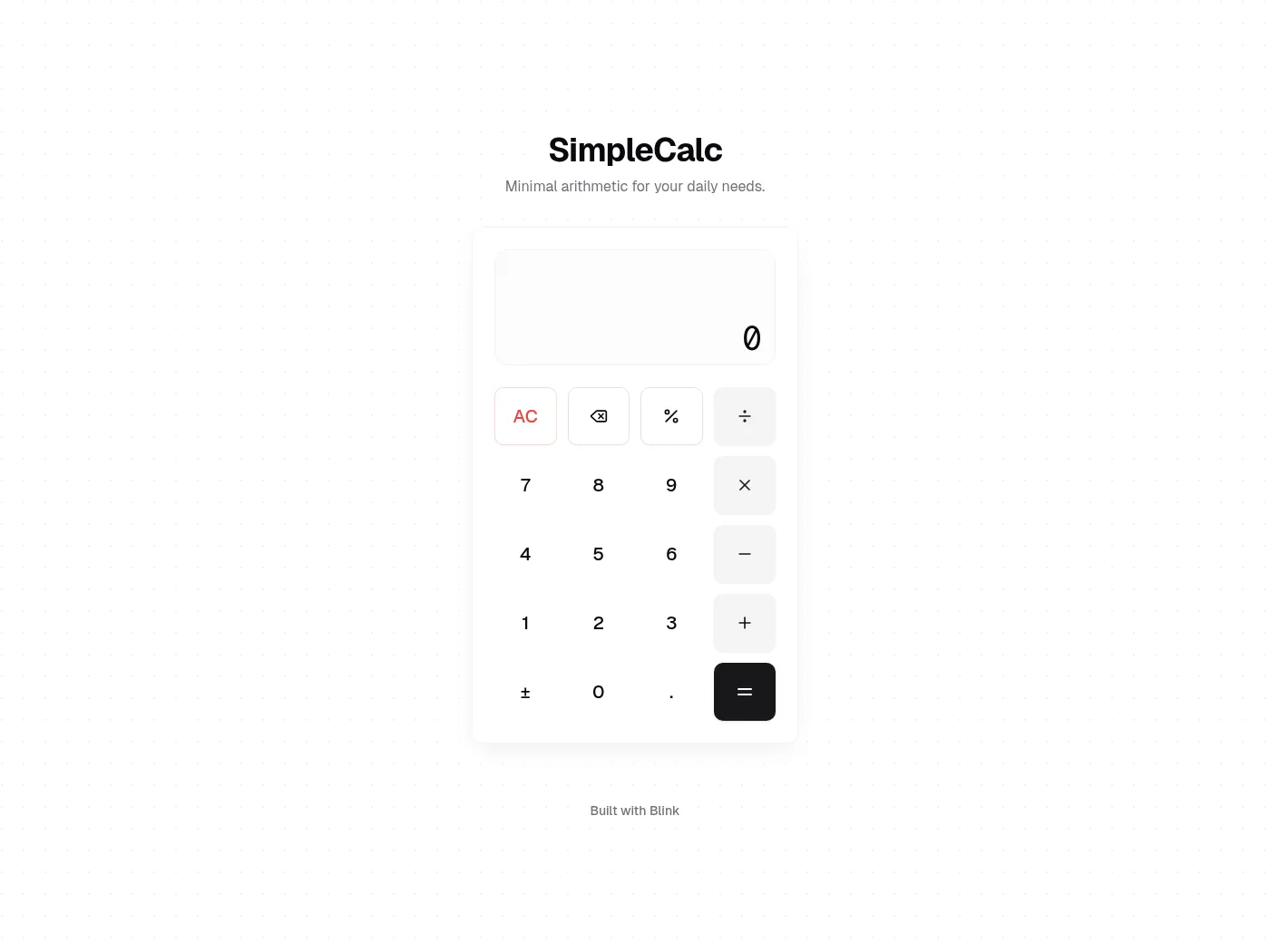 SimpleCalc