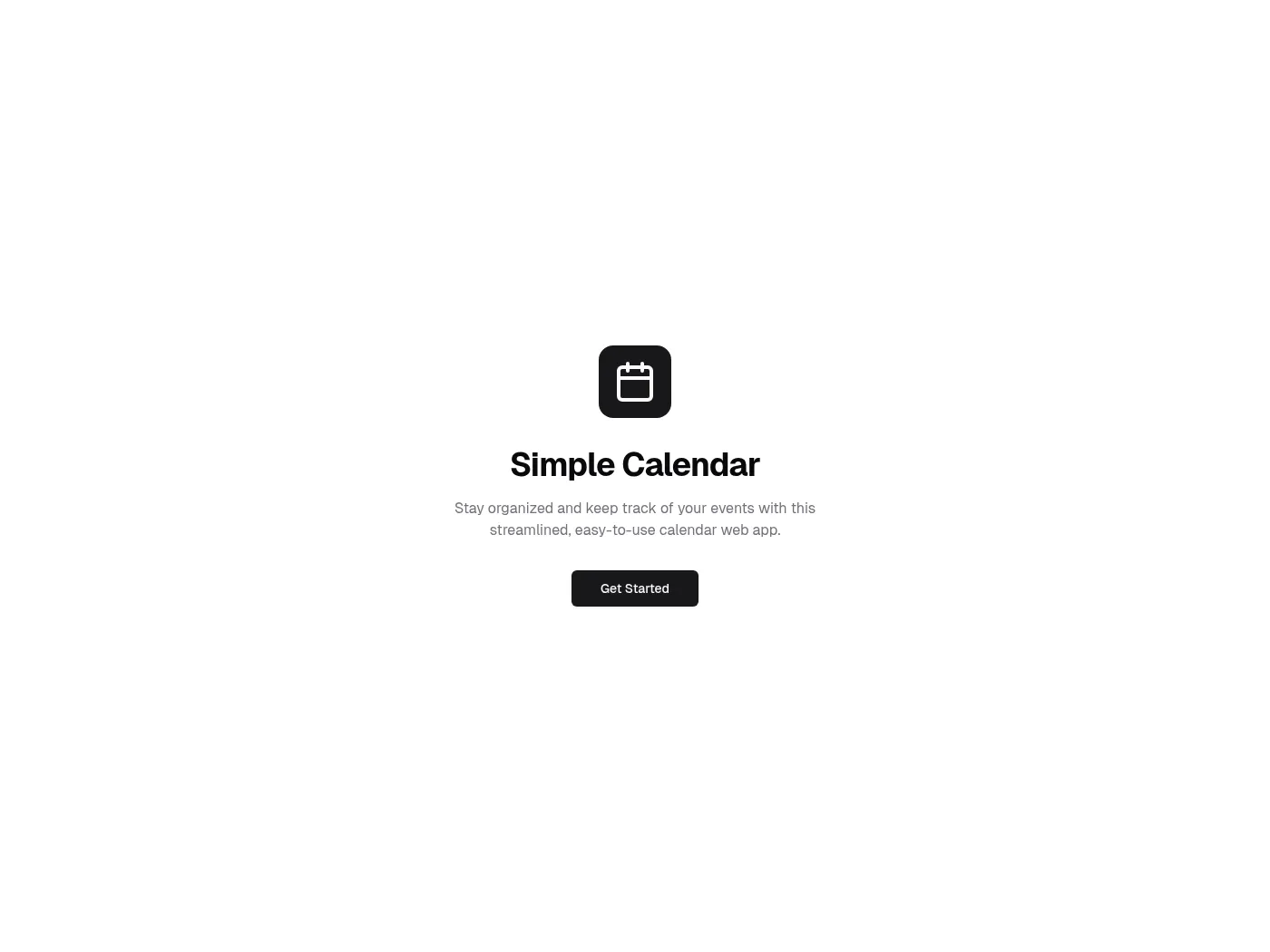 Simple Calendar App