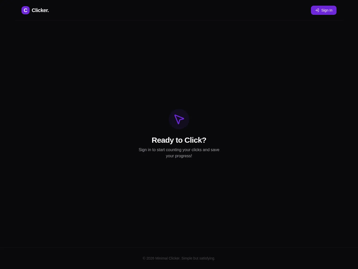 Minimal Clicker Game