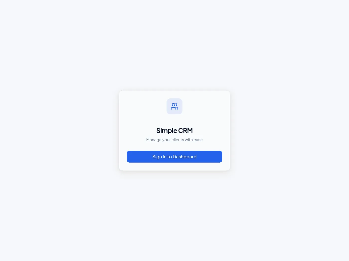 Simple Client CRM