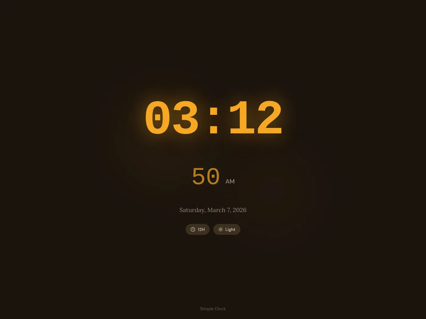 Simple Clock App