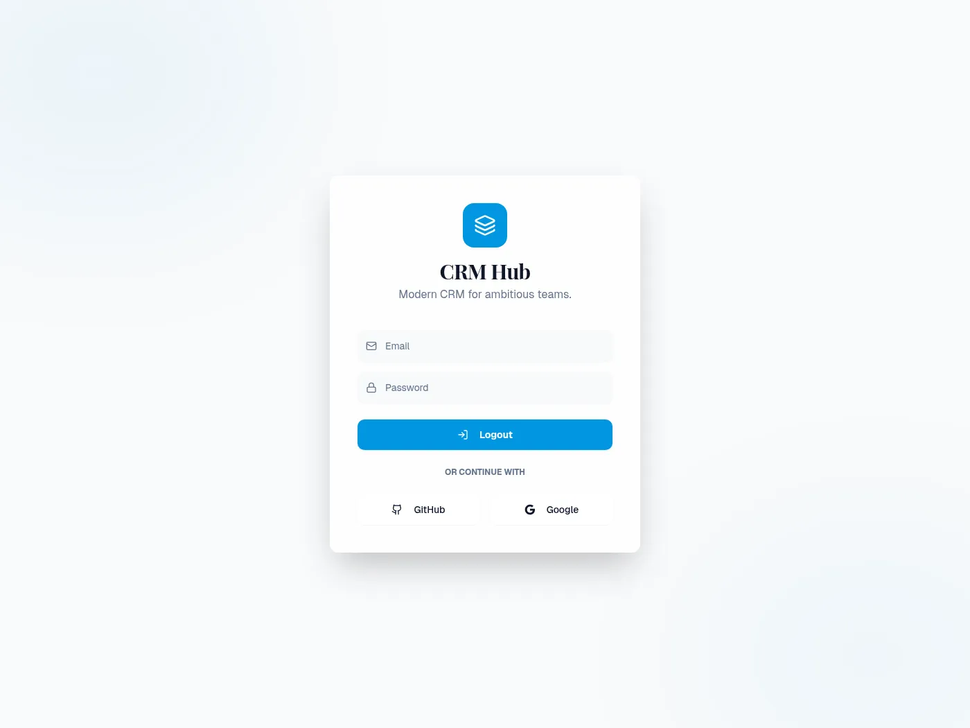 Simplified CRM Hub