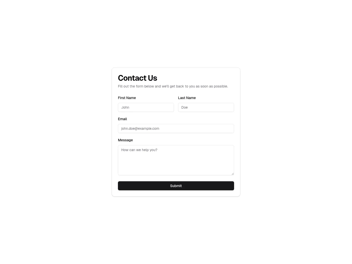 Simple Form Screen (Remix)