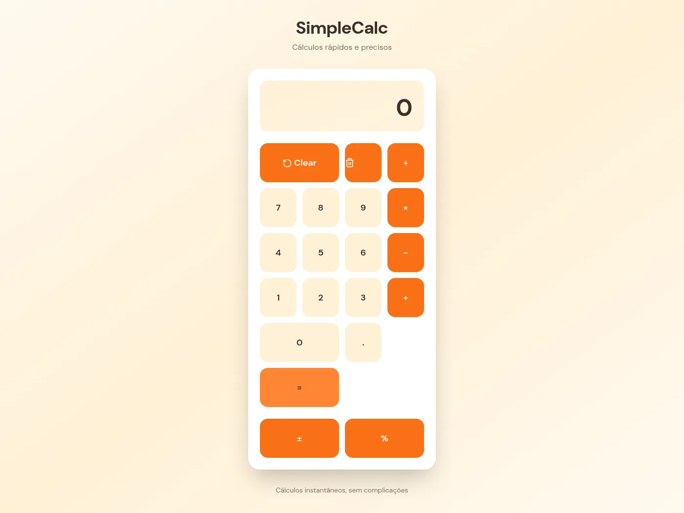 SimpleCalc Web