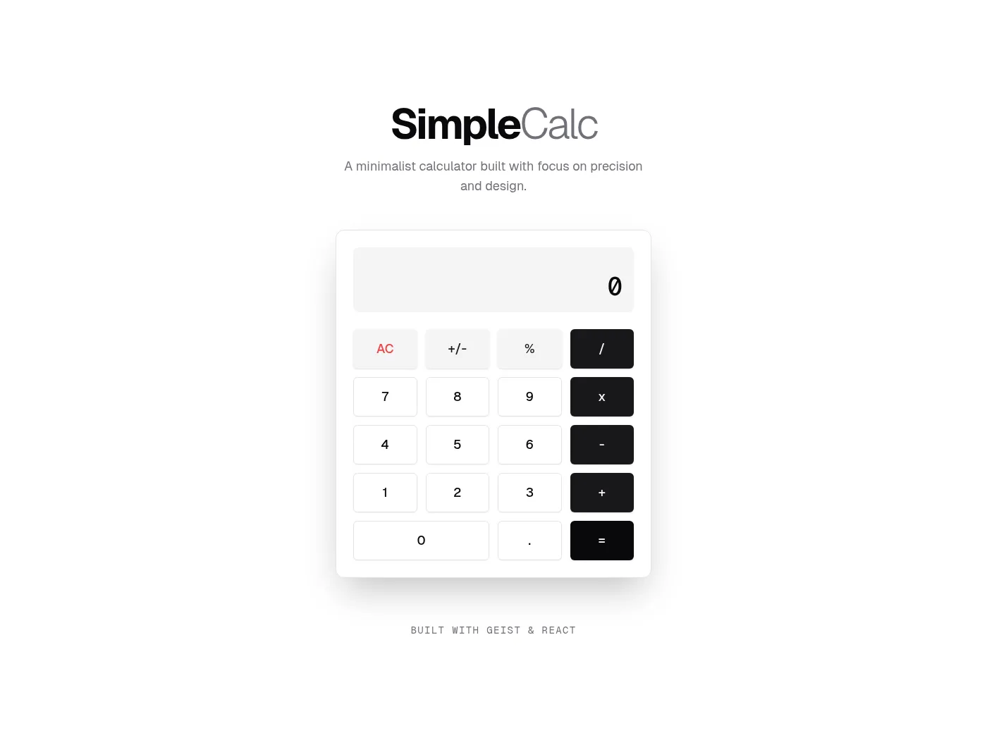 SimpleCalc