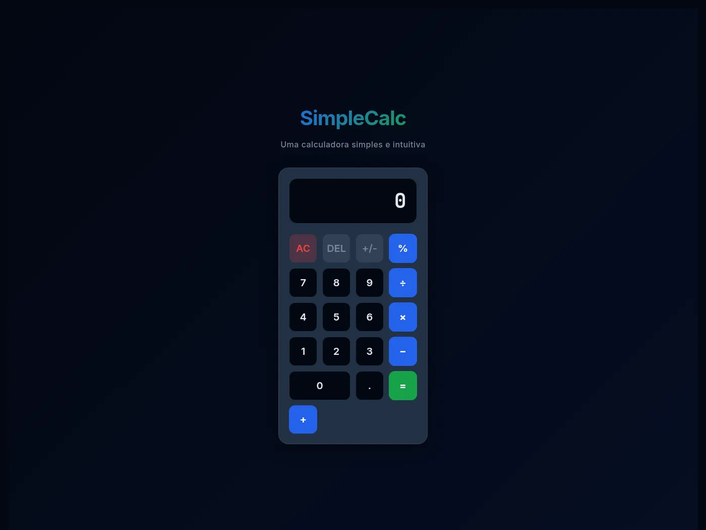 SimpleCalc Web