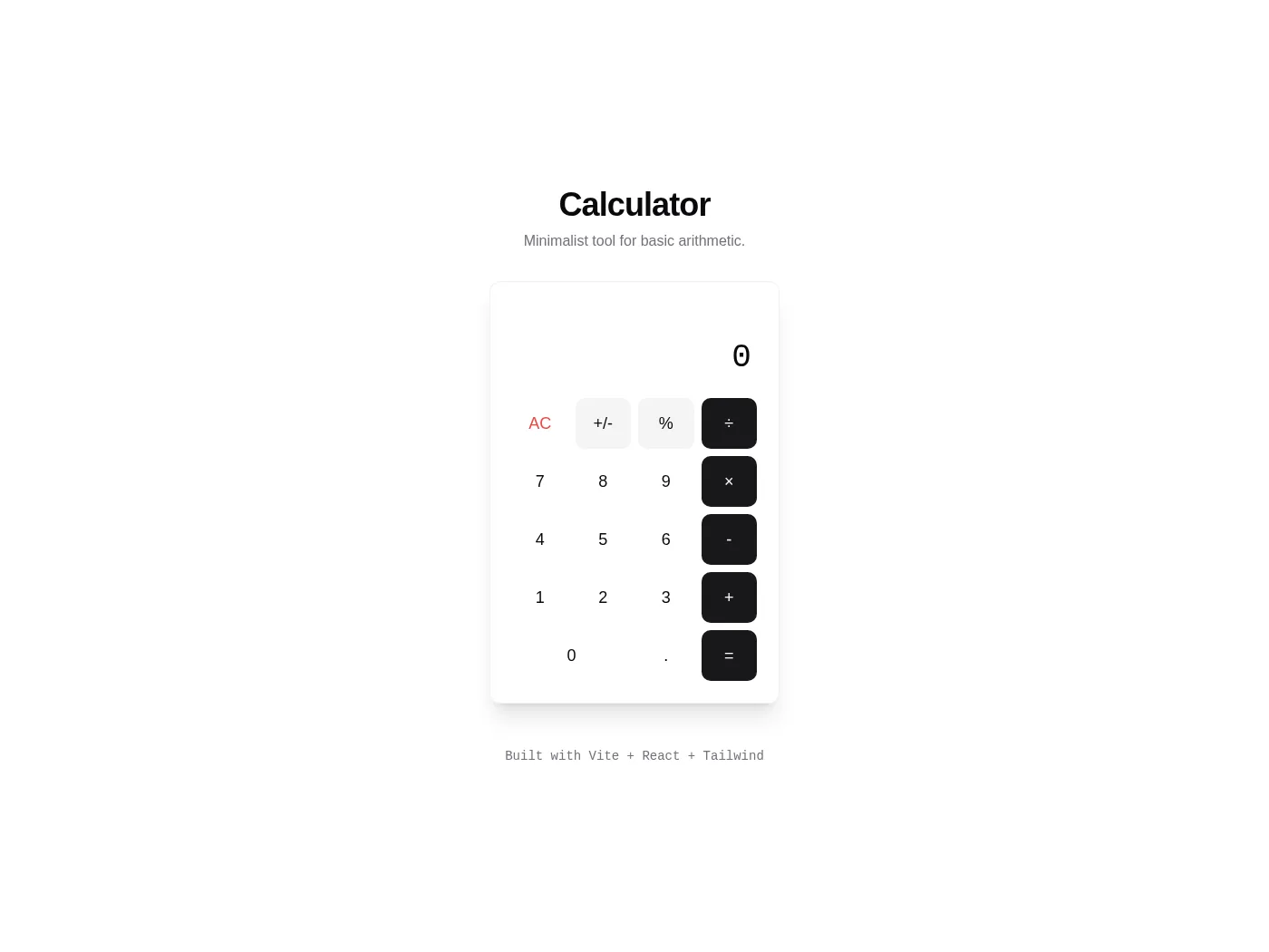 Simple Web Calculator