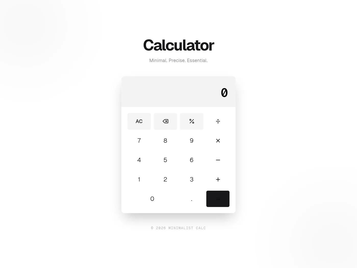 Simple JS Calculator