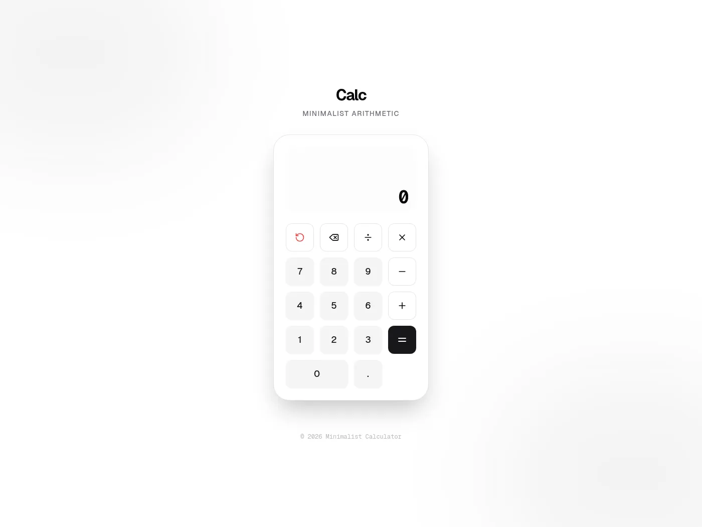 Simple Web Calculator