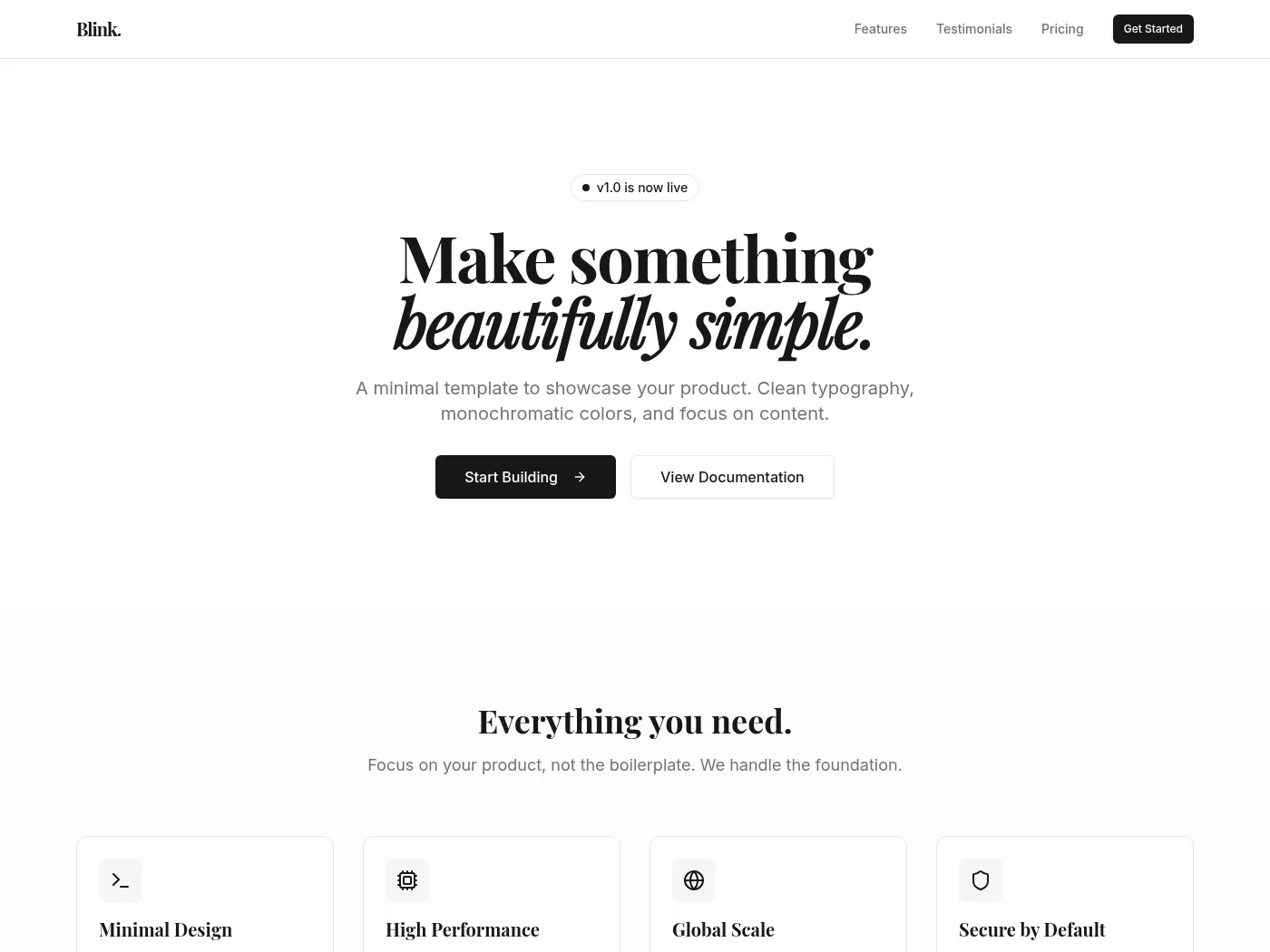 Simple Landing Page