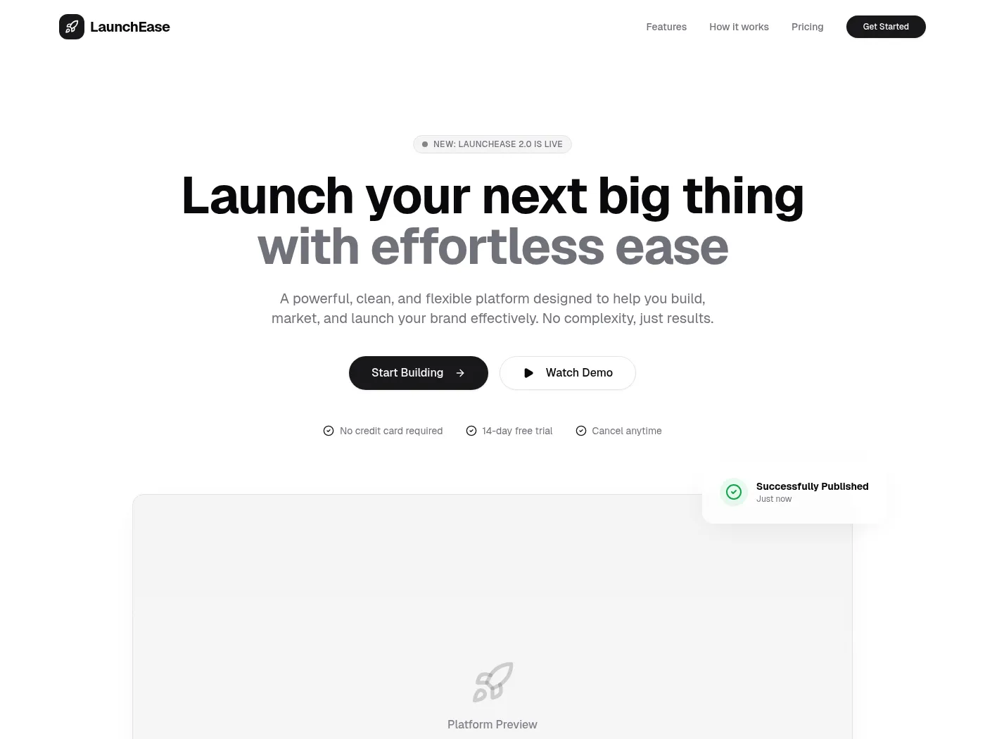 LaunchEase Landing Page
