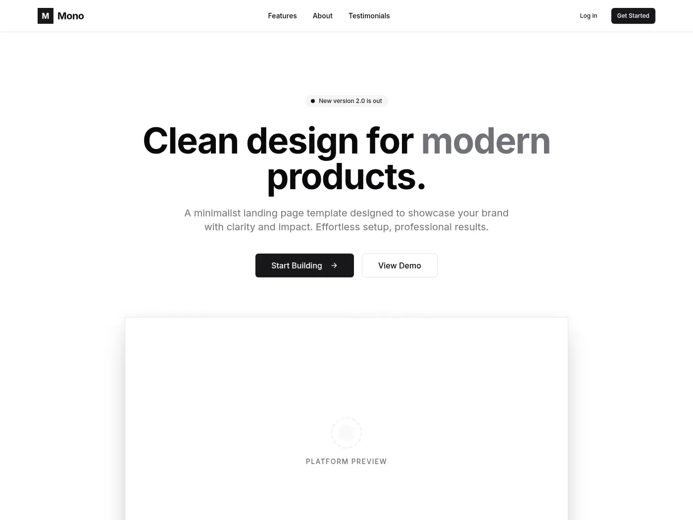 Simple Landing Page