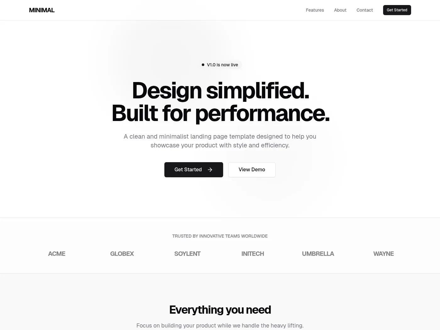 Simple Landing Page