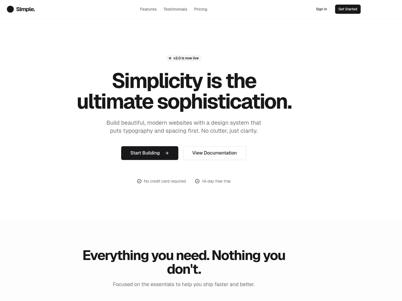 Simple Landing Page