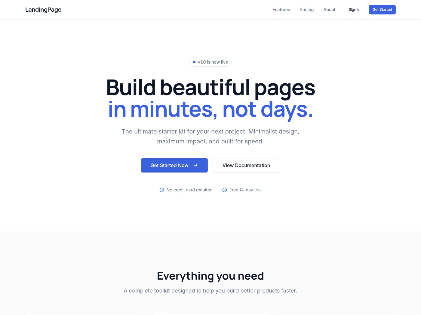 LandingPage Starter
