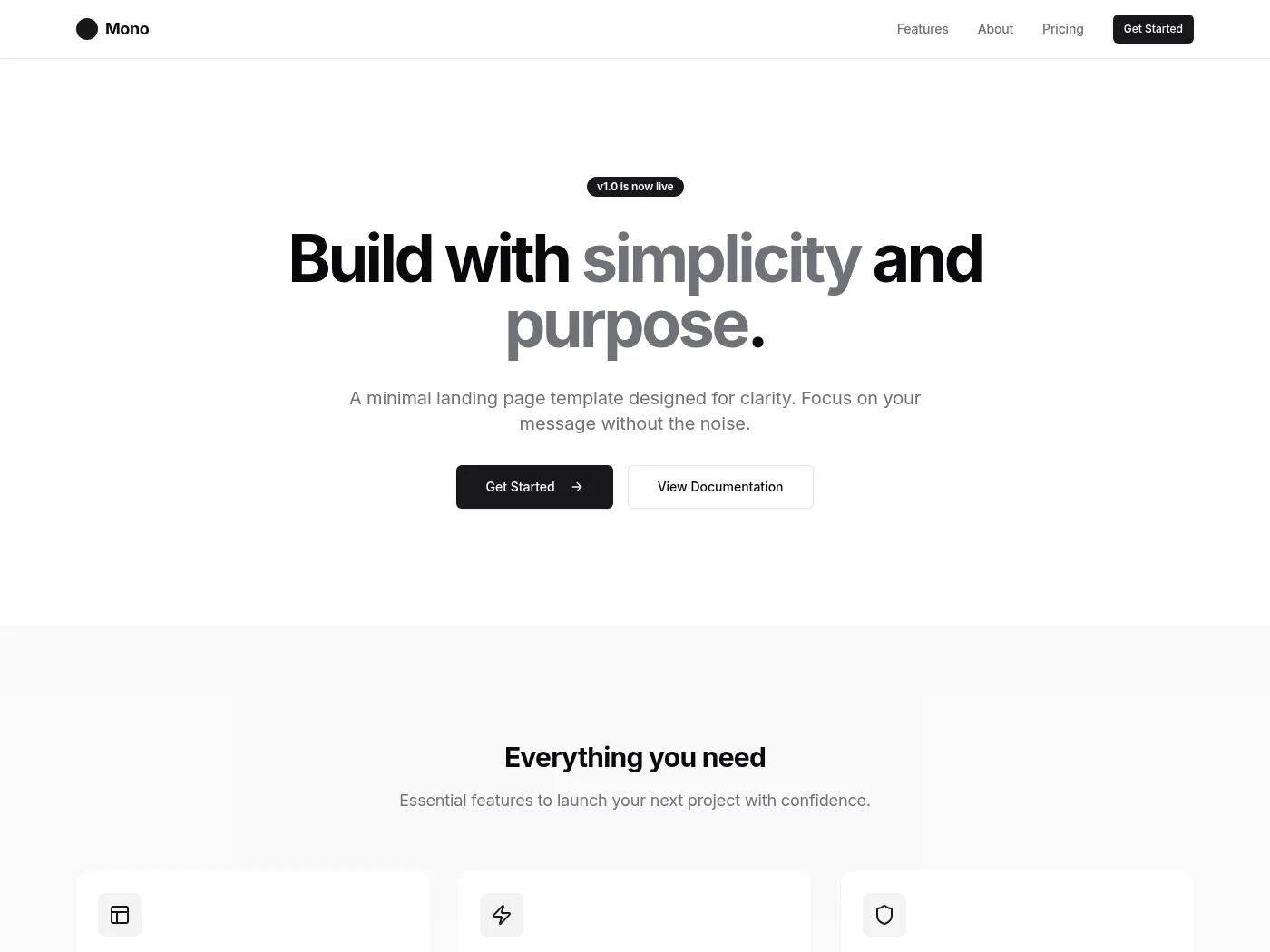 Simple Landing Page