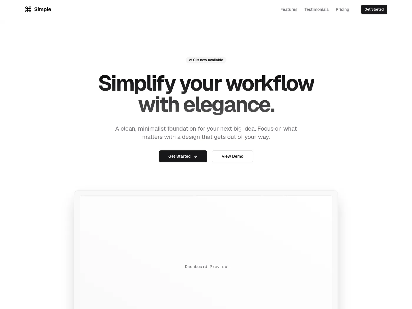 Simple Landing Page