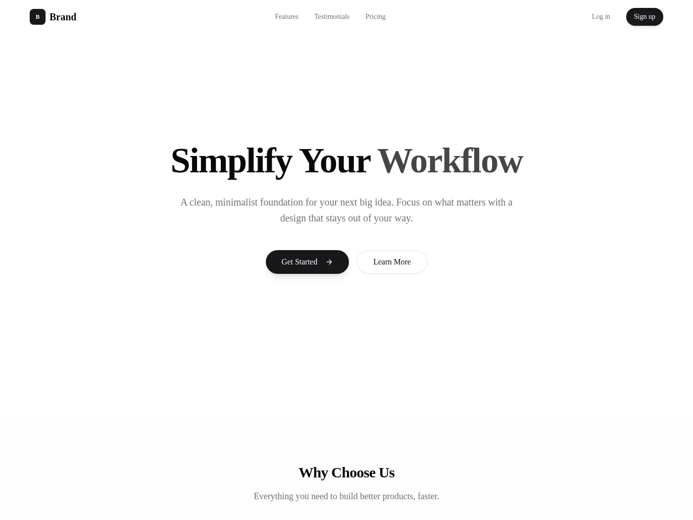 Simple Landing Page