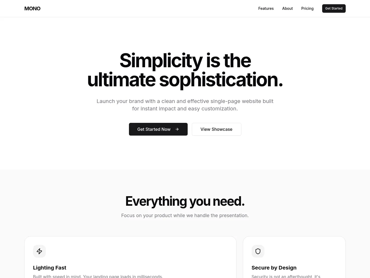 Simple Landing Page