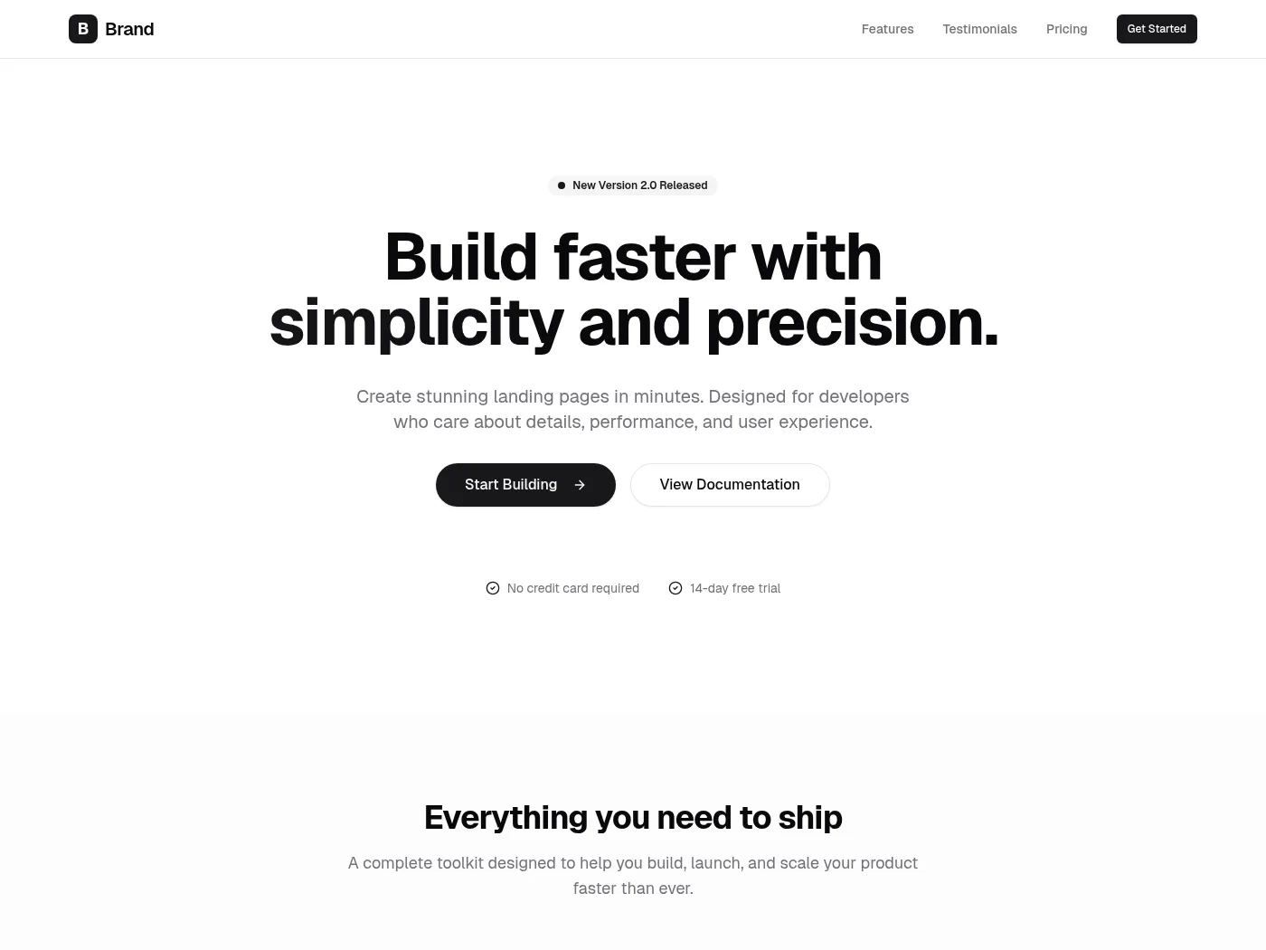 Simple Landing Page