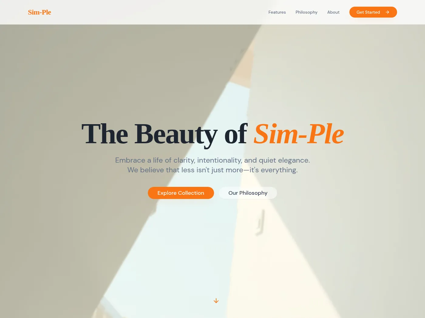 Sim-Ple Landing Page