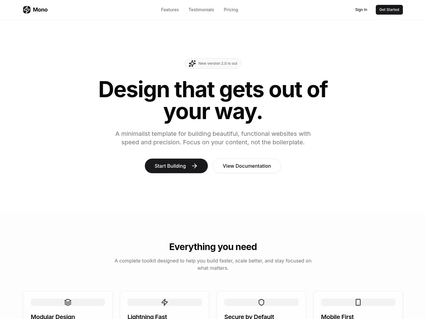 Simple Landing Page