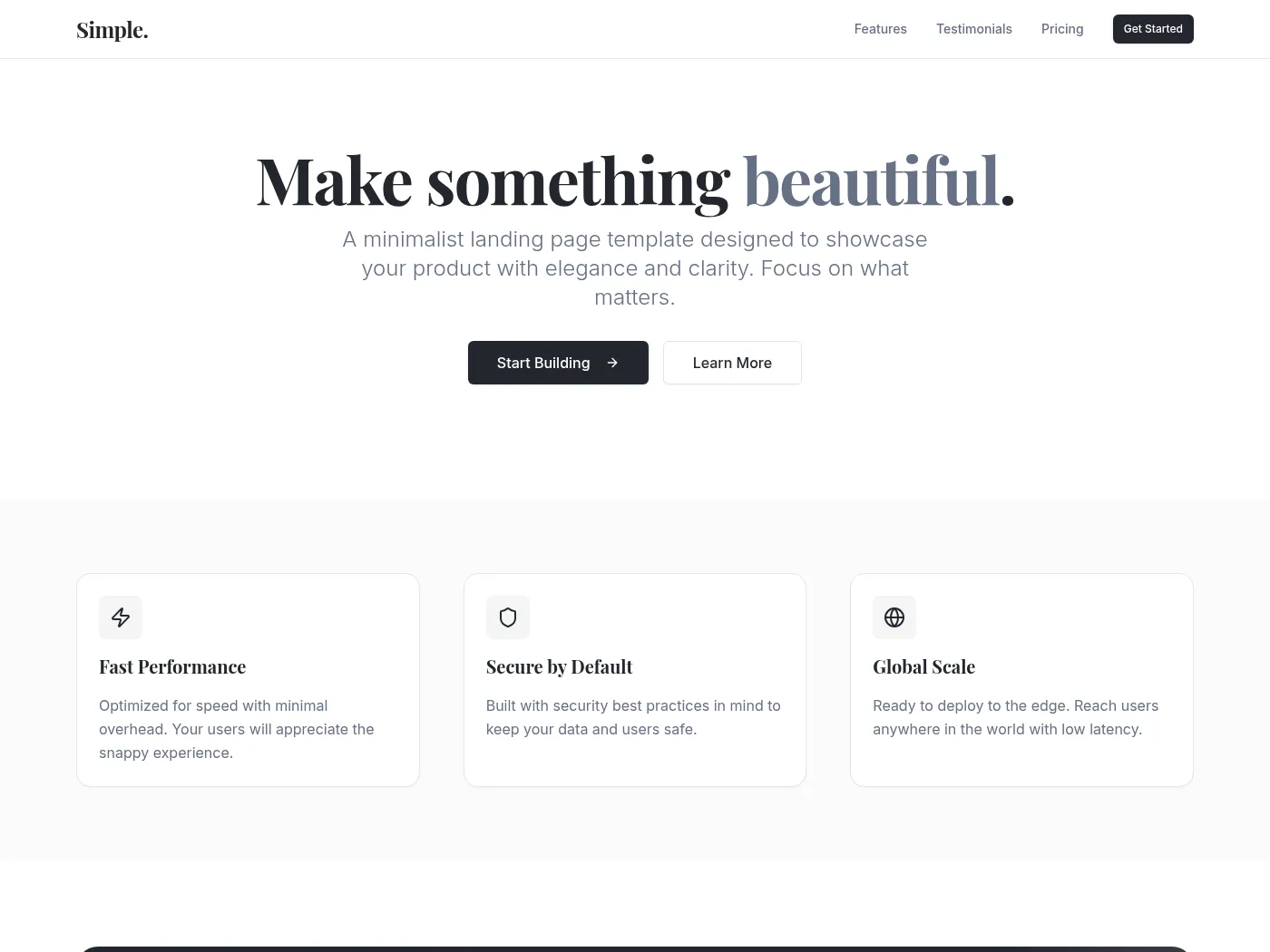 Simple Landing Page