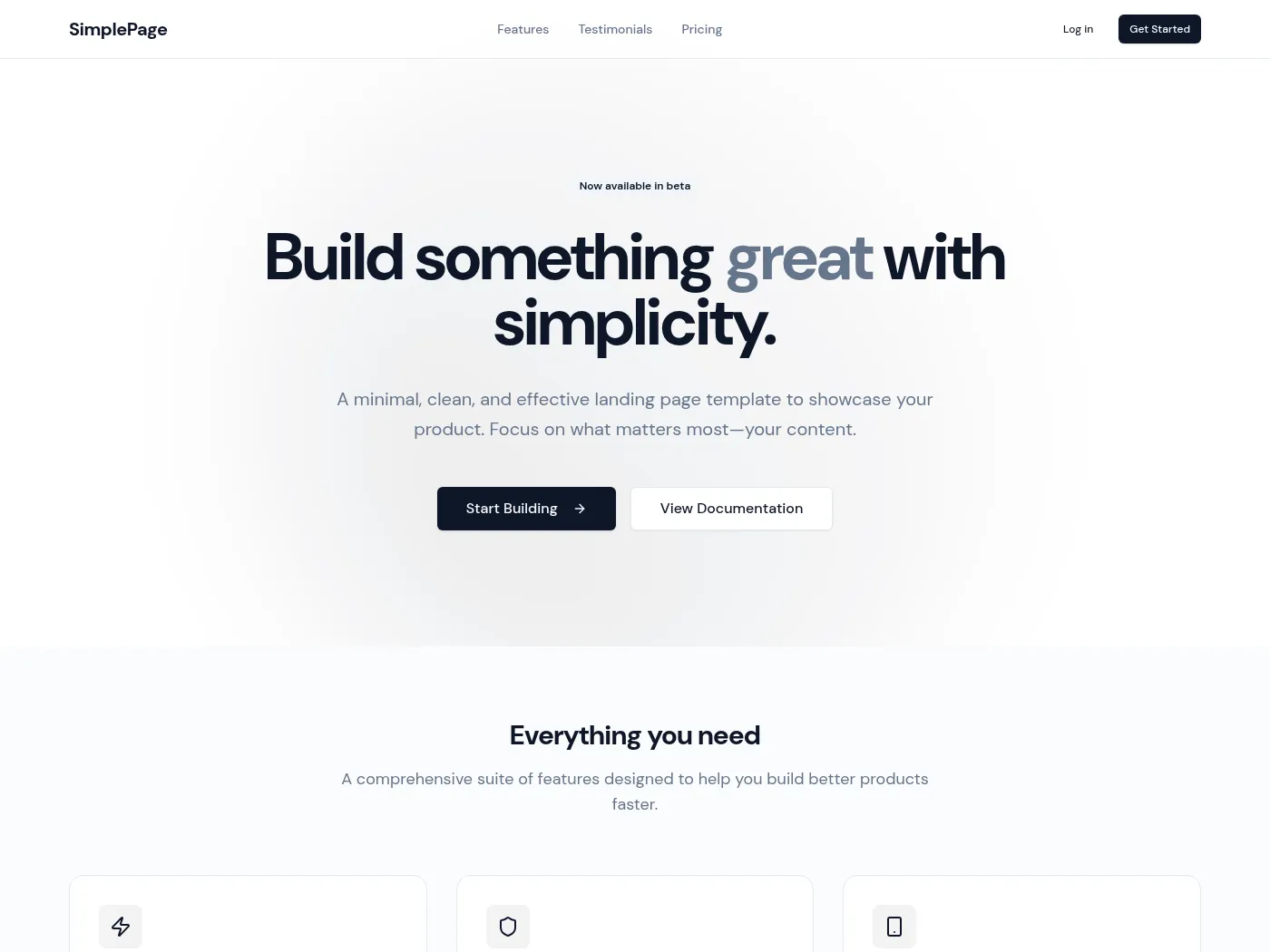 Simple Page Launchpad