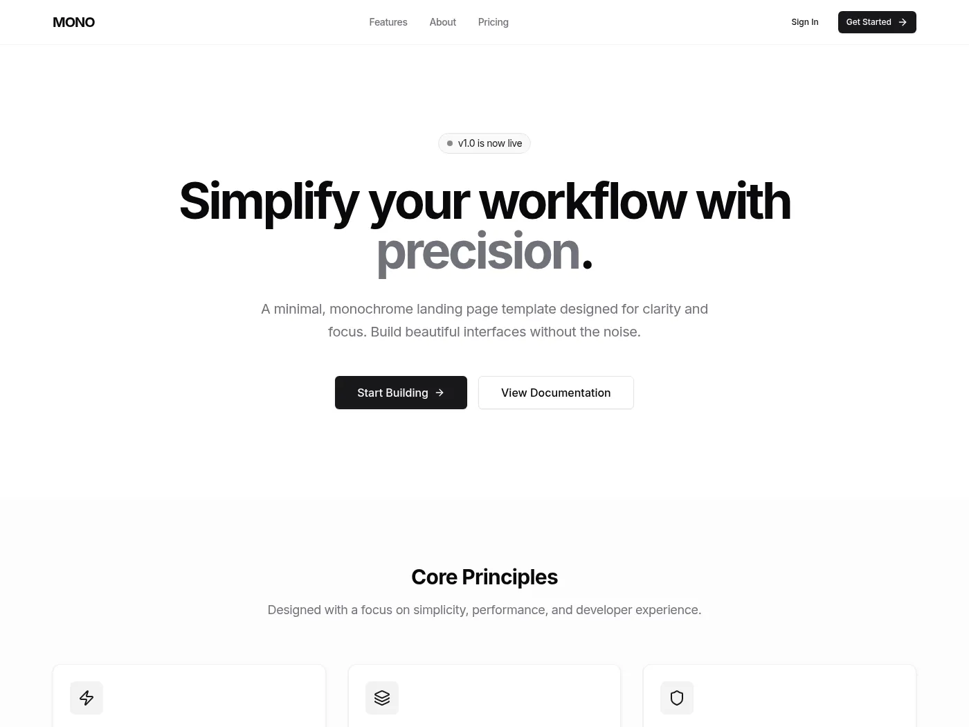 Simple Landing Page