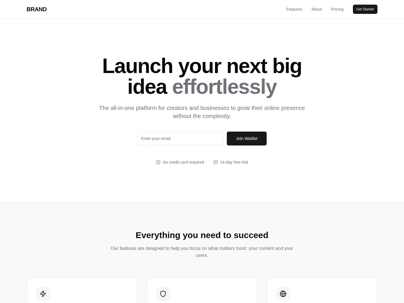 Simple Landing Page
