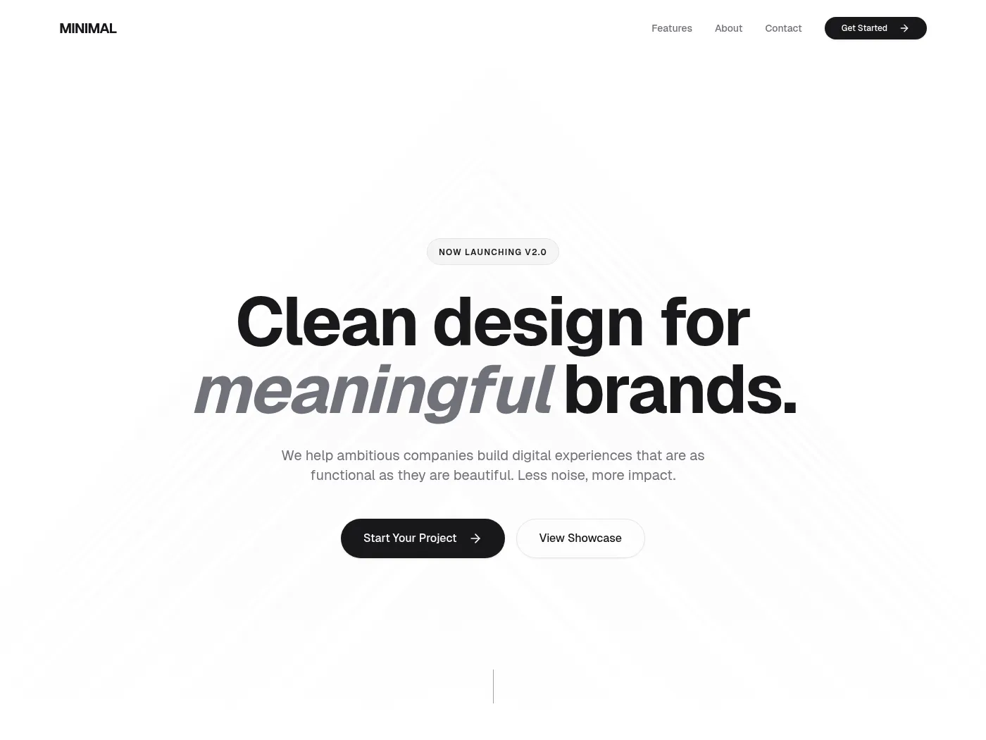 Minimalist Landing Page