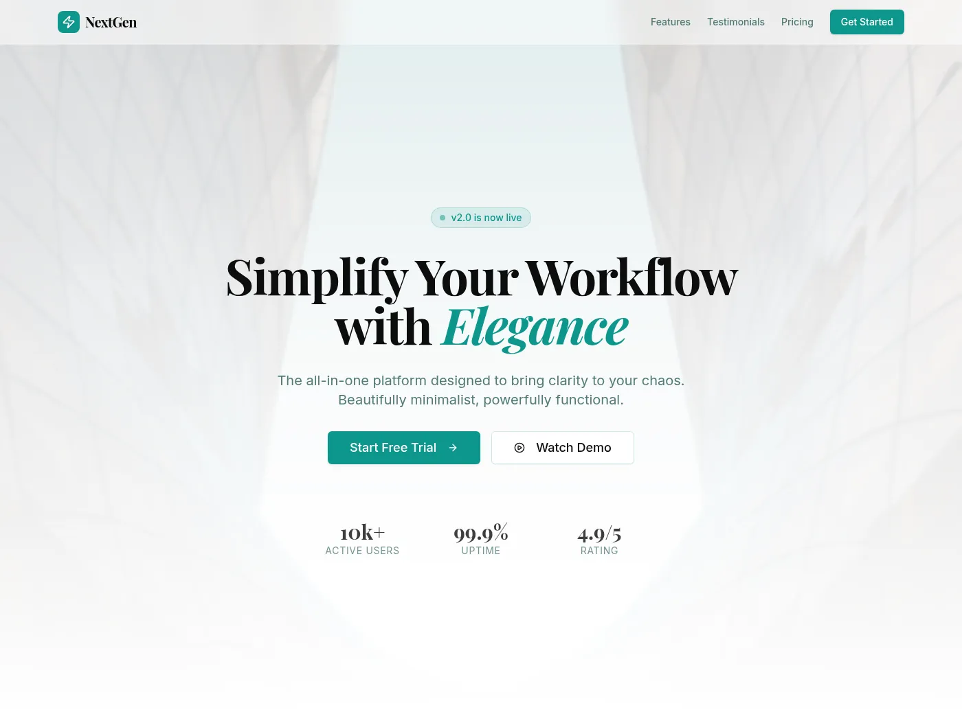 Minimalist Landing Page