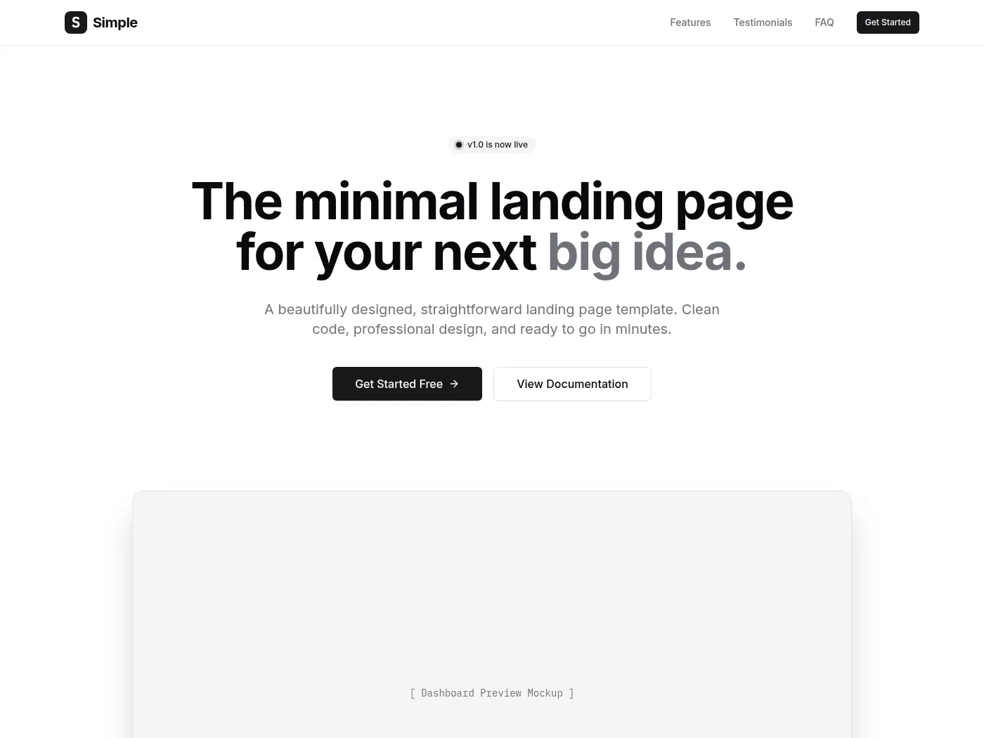 Simple Landing Page