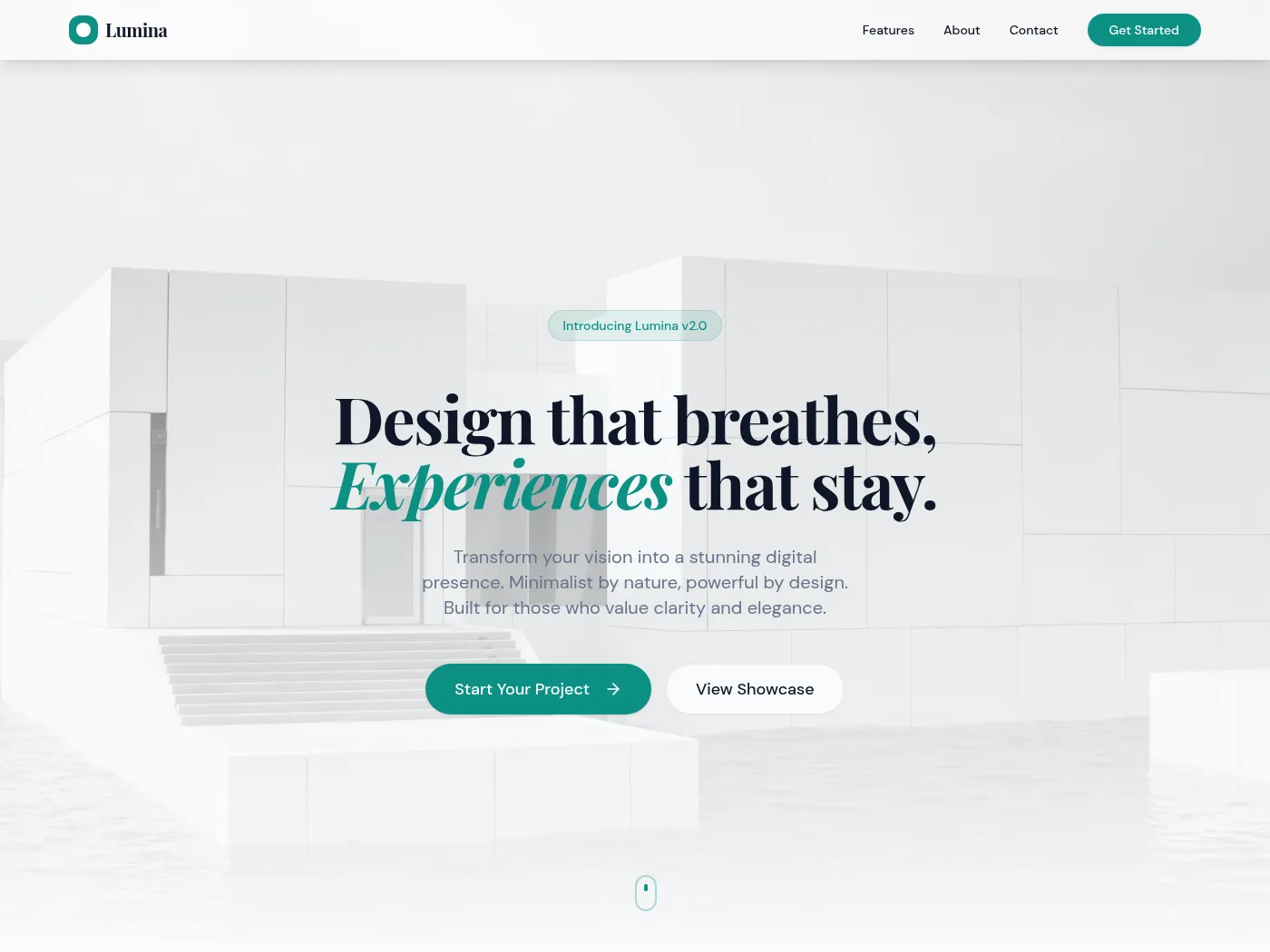 Clean Landing Page