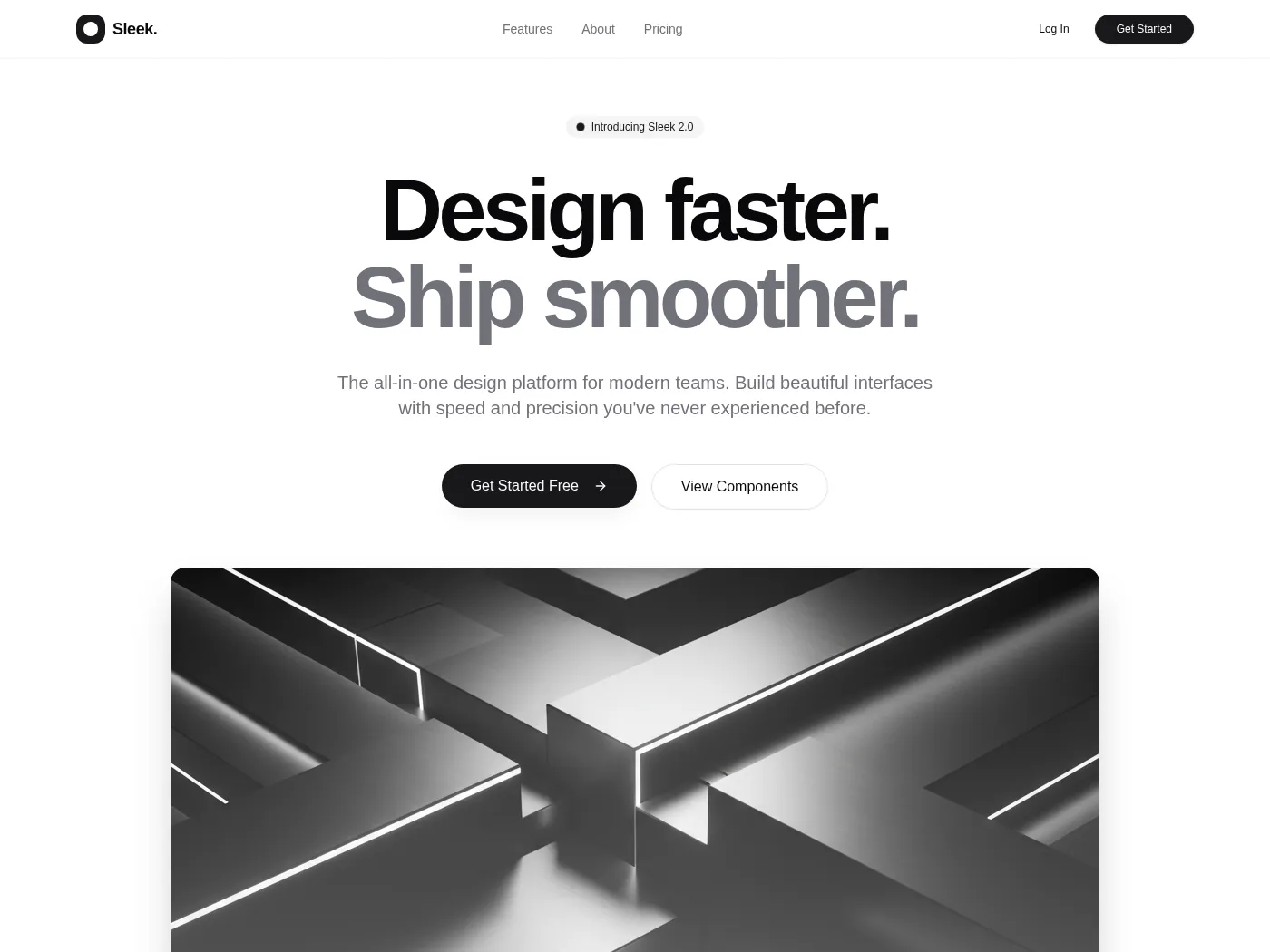 Sleek Landing Page