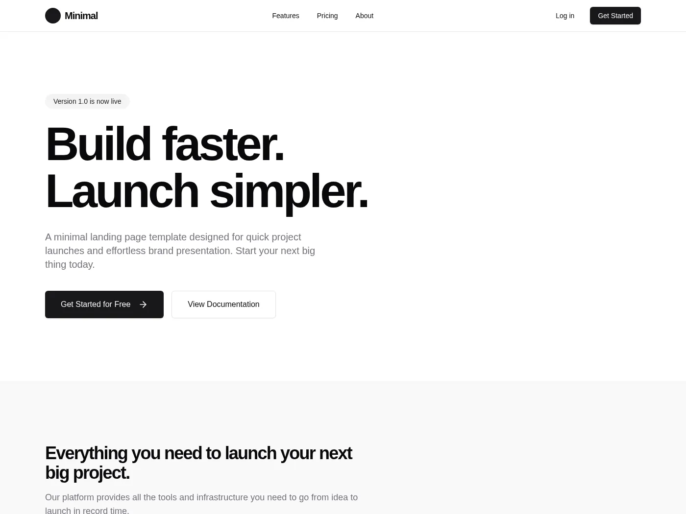 Simple Landing Page