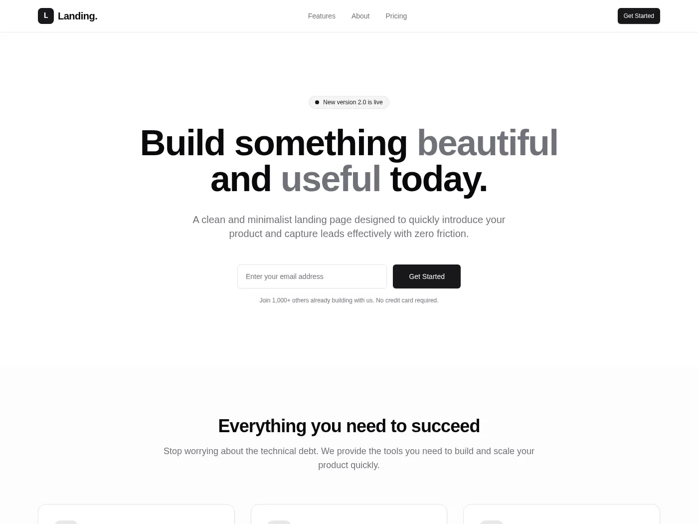 Simple Landing Page