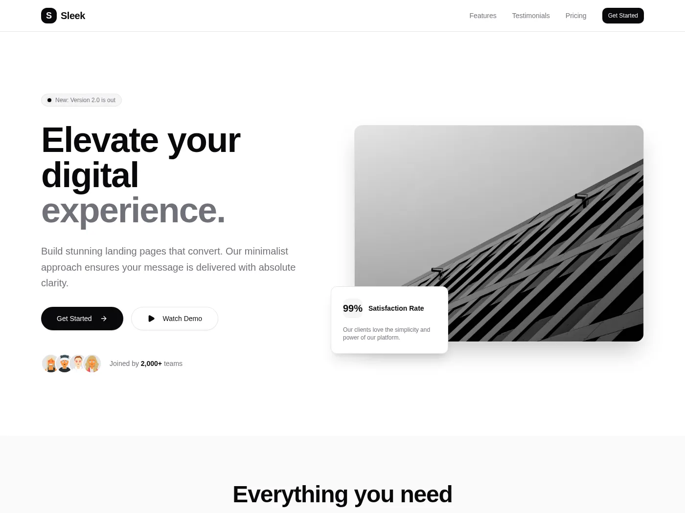 Sleek Landing Page