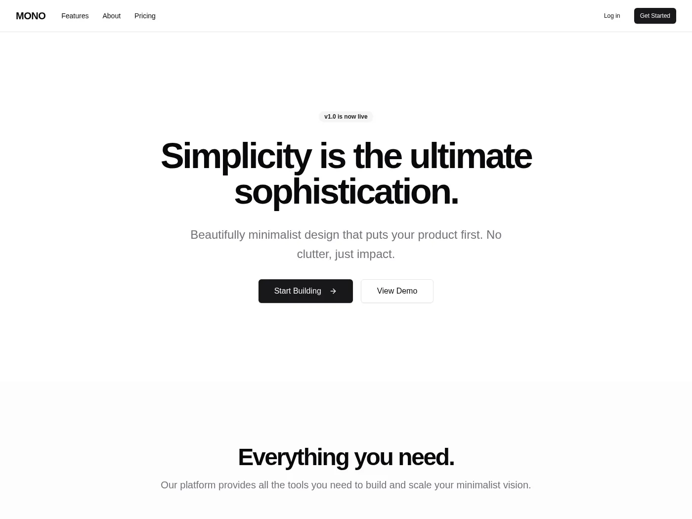 Simple Landing Page