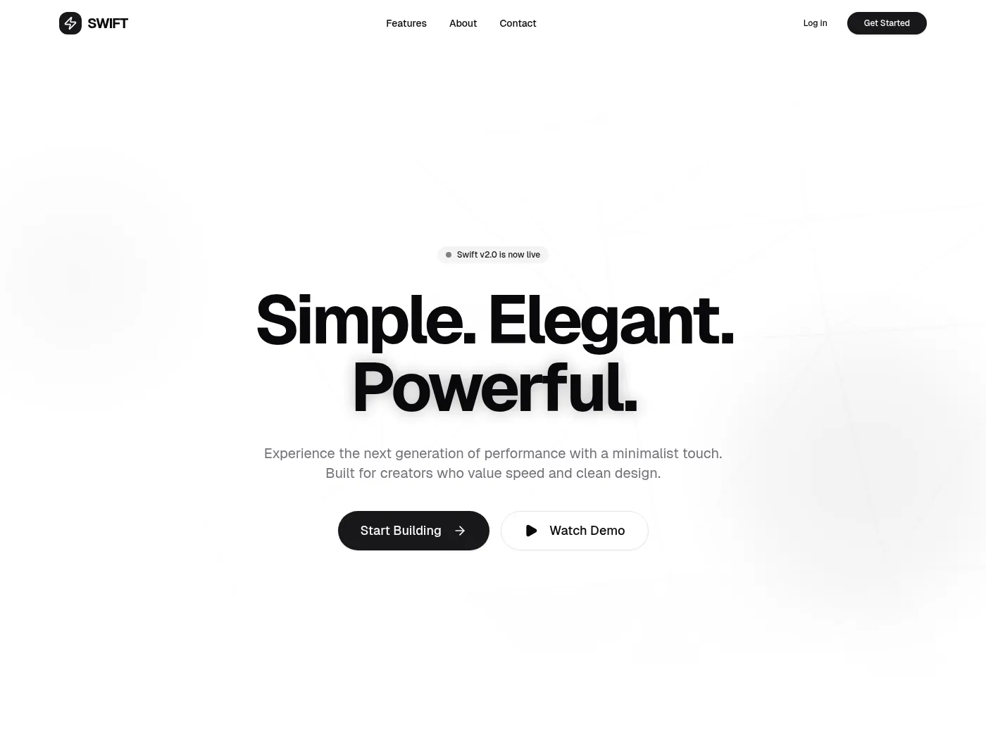 Swift Landing Page