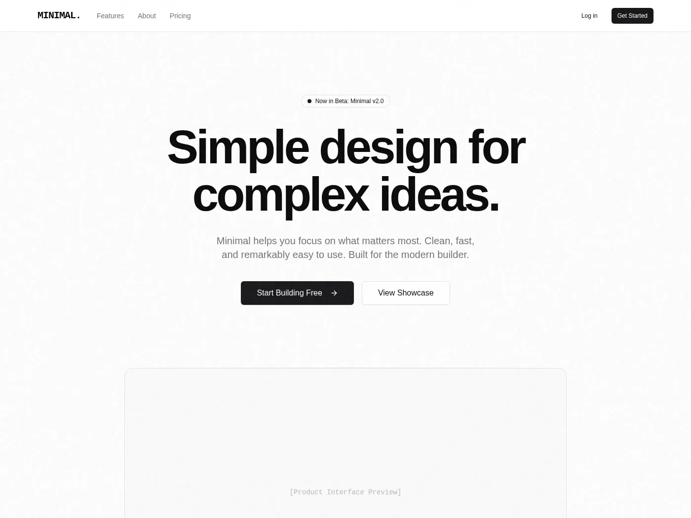 Minimal Landing Page