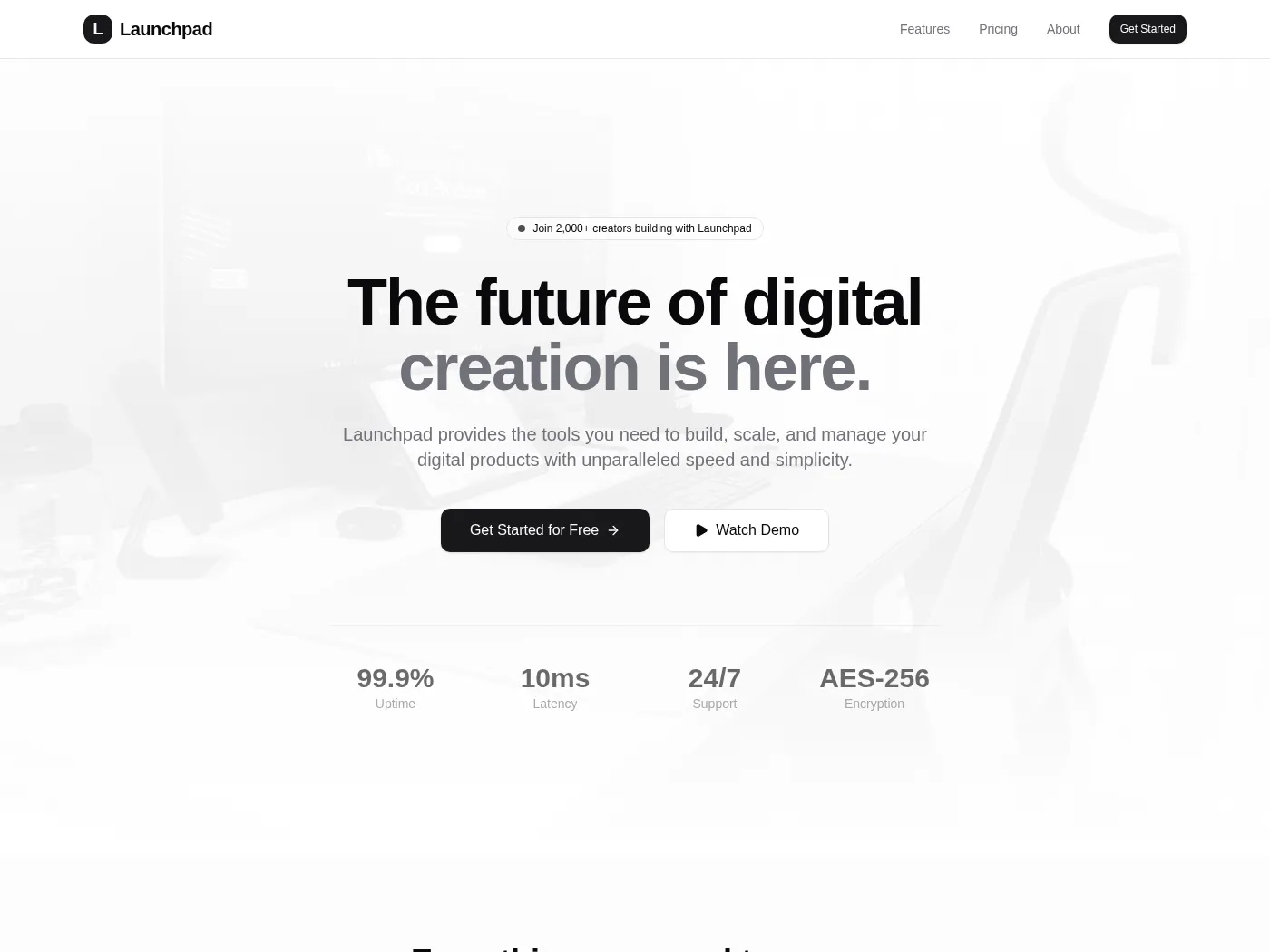 Landing Page Quickstart