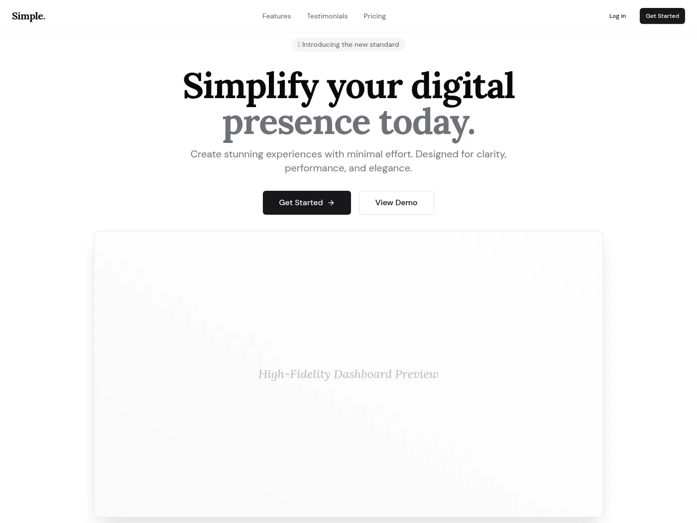 Simple Landing Page