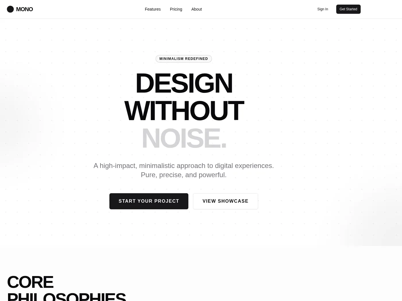 Clean Landing Page
