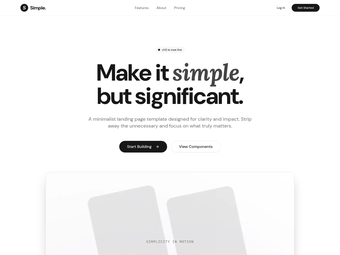 Simple Landing Page
