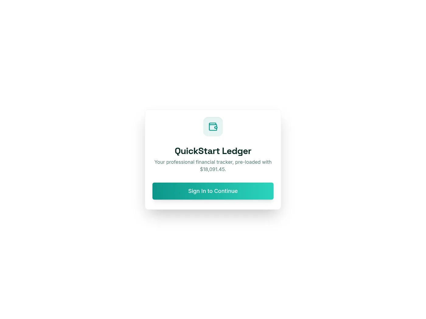 QuickStart Ledger