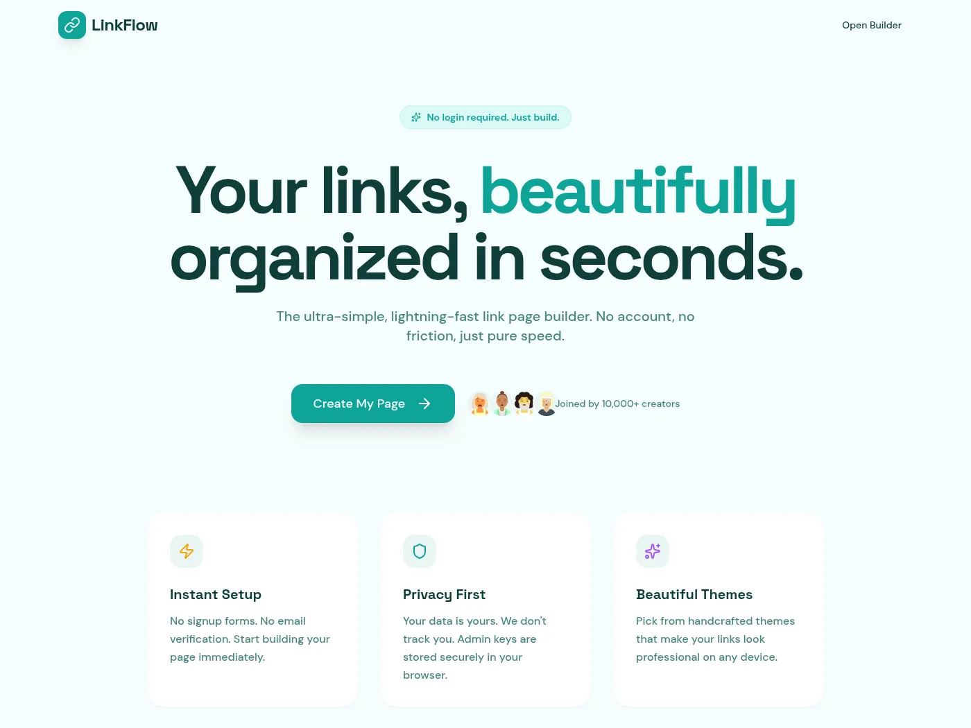 Ultra Simple Link Builder