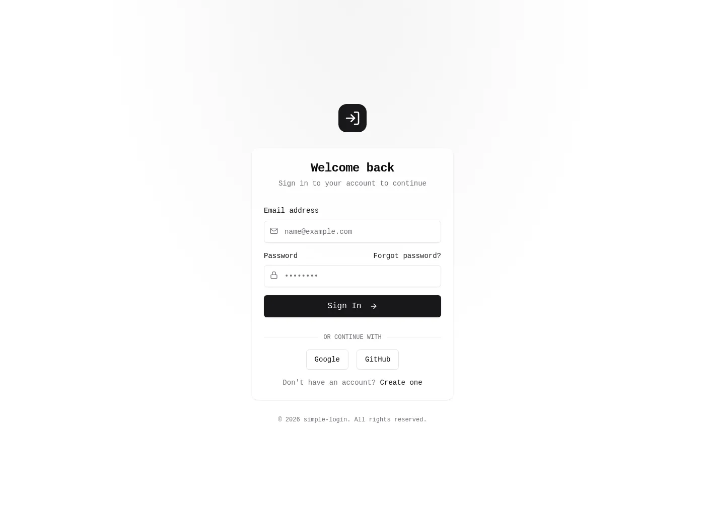 Simple Login Form