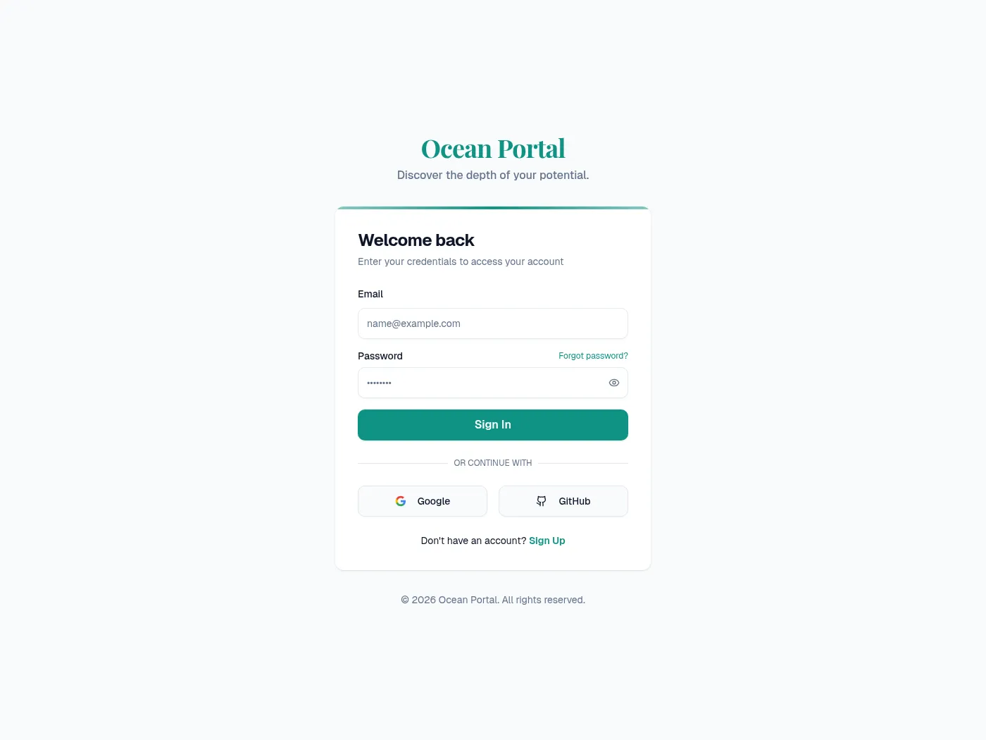 Simple Login Portal